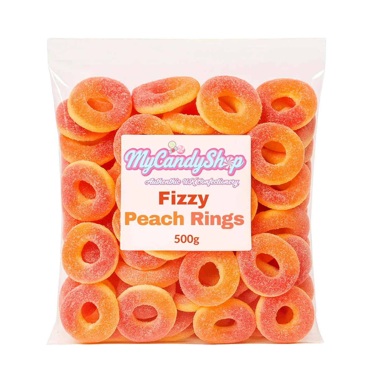 Fruity Peach Rings – Fizzy Chewy Treats – mycandyshopuk