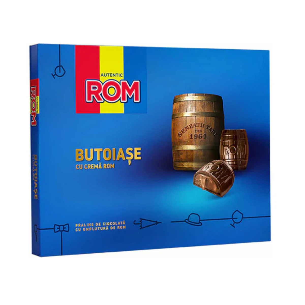ROM Chocolate Rum Barrels 1964 Milk Praline Gift Box – mycandyshopuk